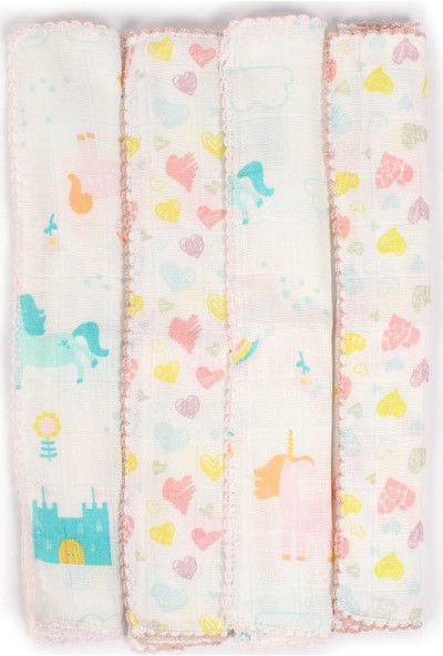 Havuç M3080 Müslin 4 Lü Bebek Mendili