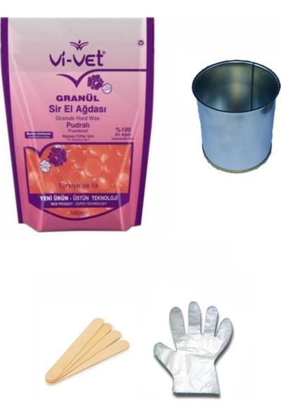 Vivet Granül Ağda Pudralı Yedek 1000 gr (Inci-Boncuk Ağda)+ Cezve Vivet Granül Ağda Pudralı Yedek 1000 gr (Inci-Boncuk Ağda)+ Cezve