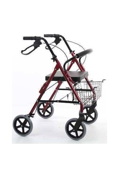 Whit Wheels Tekerlekli Oturaklı Yürüteç Frenli Sepetli Wolker Rolatör Whit Wheels Tekerlekli Oturaklı Yürüteç Frenli Sepetli Wolker Rolatör