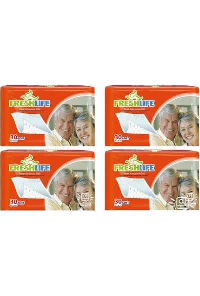 Freshlife 60X90 Cm Yatak Koruyucu Örtü 4 Paket 120 Adet Freshlife 60X90 Cm Yatak Koruyucu Örtü 4 Paket 120 Adet