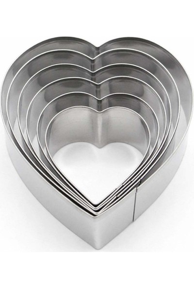 Narkalıp Kurabiye Kalıbı Kalp Modeli 6 Lı