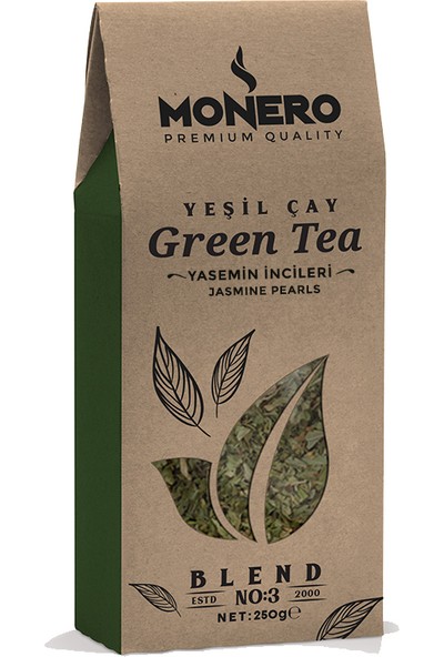 Monero Yasemin incileri Yeşil Çay 250 gr