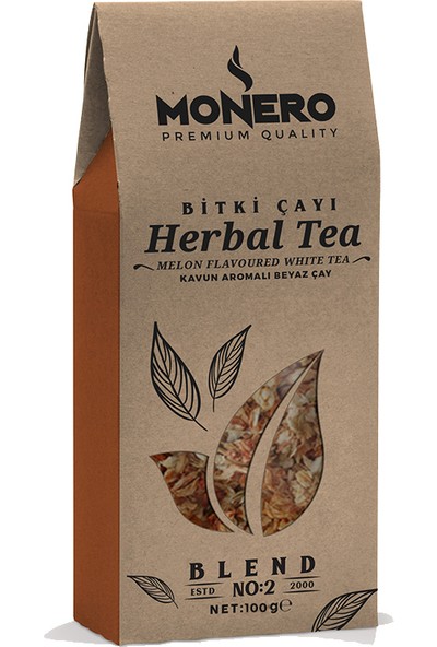 Monero Kavun Aromalı Beyaz Çay 100 gr Monero Kavun Aromalı Beyaz Çay 100 gr