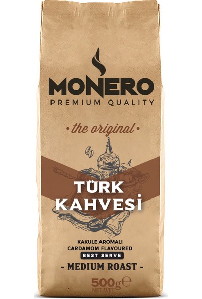 Monero Türk Kahvesi Kakuleli 500 gr Monero Türk Kahvesi Kakuleli 500 gr