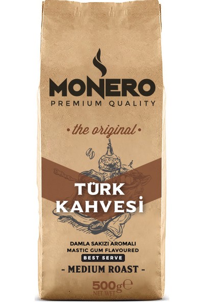 Monero Türk Kahvesi Damla Sakızlı 500 gr