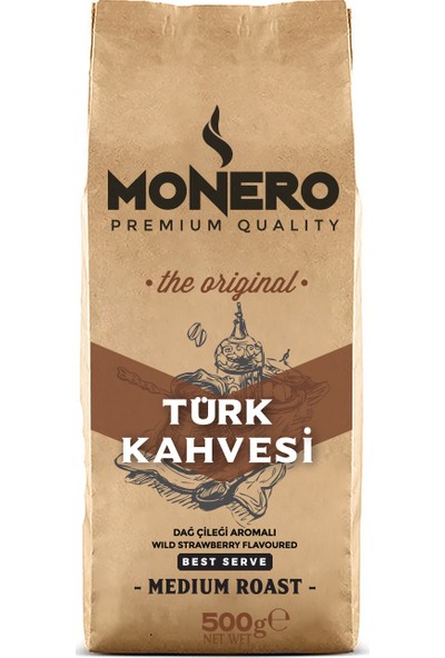 Monero Türk Kahvesi Dağ Çilekli 500 gr
