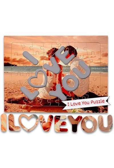 E-Hediyeci Kişiye Özel I Love You Puzzle E-Hediyeci Kişiye Özel I Love You Puzzle