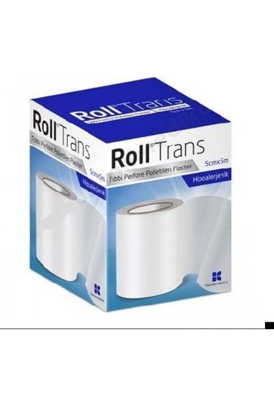 Roll Trans Şeffaf Flaster Perfore Polietilen 5x5 - 10 Adet Roll Trans Şeffaf Flaster Perfore Polietilen 5x5 - 10 Adet