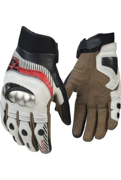 Scoyco MC60 Motosiklet Eldiveni Deri Full Korumalı - L Scoyco MC60 Motosiklet Eldiveni Deri Full Korumalı - L