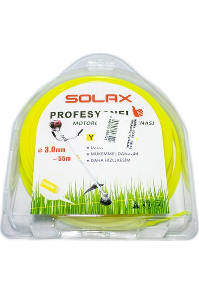 Solax Yuvarlak Misina Tırpan İpi 3 mm x 55 m Solax Yuvarlak Misina Tırpan İpi 3 mm x 55 m