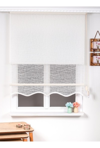 Güneş Perde Çift Mekanızmalı Tül Stor Perde MT314 80X260 cm Güneş Perde Çift Mekanızmalı Tül Stor Perde MT314 80X260 cm