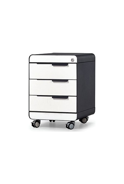 Uzay Ofis Ore 04 - 3 Çekmeceli Keson - Beyaz-Antrasit