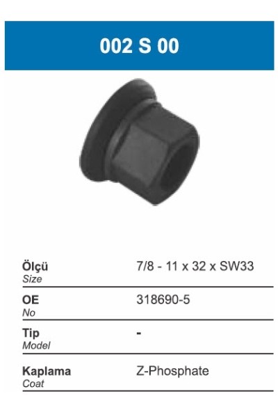 Besel Bijon Somunu Pullu Scanıa 3186905 Besel Bijon Somunu Pullu Scanıa 3186905