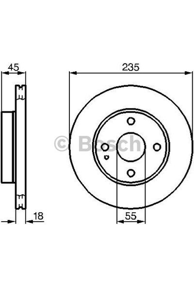 Bosch Fren Diski Ön 4D 235Mm Mazda 323 91 98 Bosch Fren Diski Ön 4D 235Mm Mazda 323 91 98