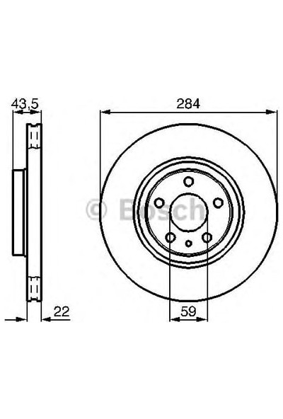 Bosch Fren Diski Ön 5D 284Mm Doblo 1.6 Jtd 10 Egea 15