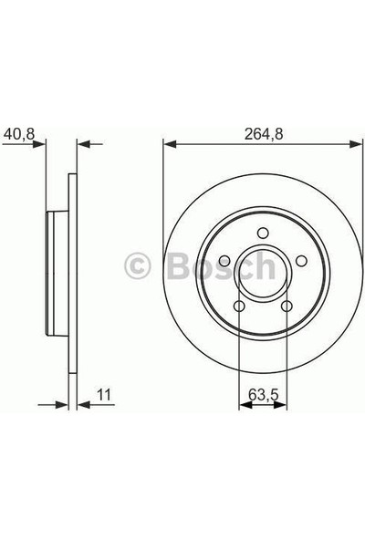 Bosch Fren Diski [5D 265Mm]