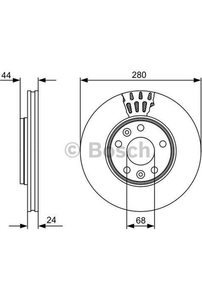 Bosch Fren Diski Ön 5D 280Mm Duster Fluence Megane 08 Abs Lı Bosch Fren Diski Ön 5D 280Mm Duster Fluence Megane 08 Abs Lı