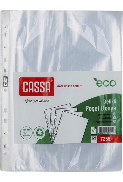 Cassa Poşet Dosya Eco 30 Mikron 100'Lü Paket Cassa Poşet Dosya Eco 30 Mikron 100'Lü Paket
