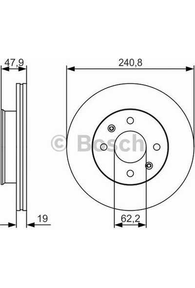 Bosch Fren Diski Ön Havalı 241 4 Getz 20002010  Bosch Fren Diski Ön Havalı 241 4 Getz 20002010