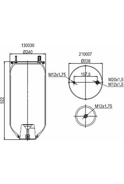 Connect Metallı Körük Mercedes 4159Np05 1T15M9 W01M580736 Connect Metallı Körük Mercedes 4159Np05 1T15M9 W01M580736