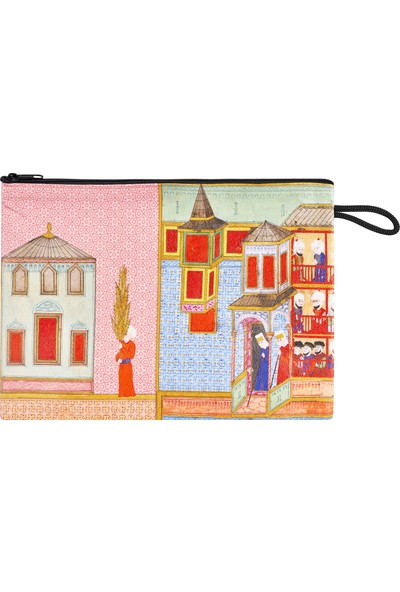 Müzeden Al Makyaj Çantası Açık Pembe (Minyatür Koleksiyonu)