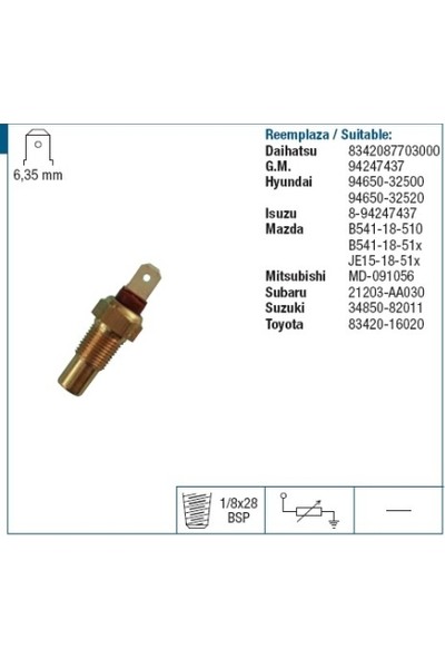 Fae Hararet Müşürü Tek Fıslı L200 300 Corolla Sprinter Accent Elantra 8342087703000 8942474371 8942474371 Fae Hararet Müşürü Tek Fıslı L200 300 Corolla Sprinter Accent Elantra 8342087703000 8942474371 8942474371