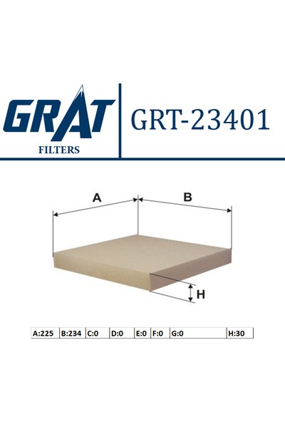 Grat Filtre Polen Honda Accord 0308Civic 0711Crv 0711 Grt 23401 Grat Filtre Polen Honda Accord 0308Civic 0711Crv 0711 Grt 23401