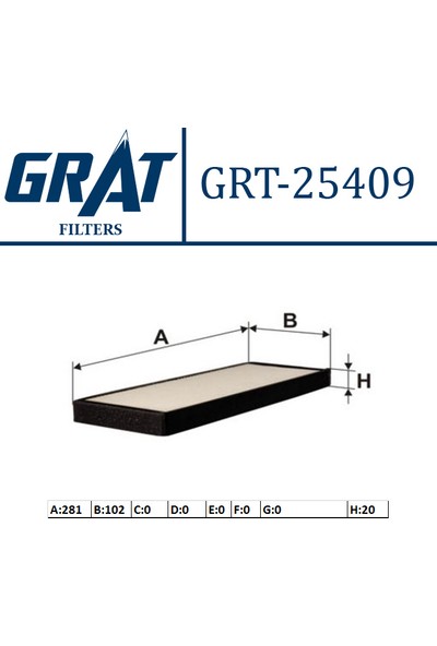 Grat Filtre Polen Chevrolet Rezzo  Grat Filtre Polen Chevrolet Rezzo