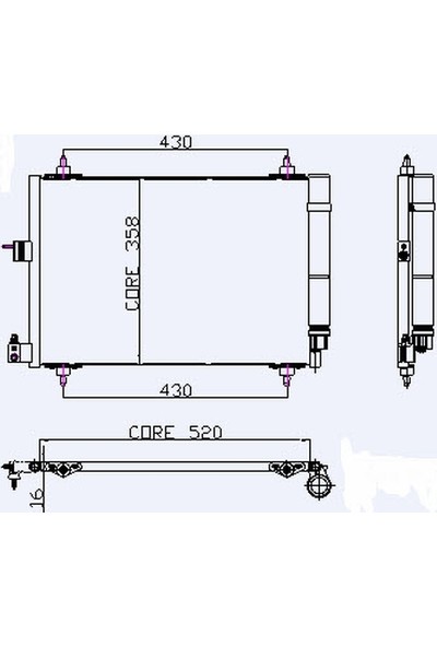 Kale Klima Radyatörü 1 Sıra Alb Peugeot Partner 1.6 Hdı 75 Klr 040Abc020 Kale Klima Radyatörü 1 Sıra Alb Peugeot Partner 1.6 Hdı 75 Klr 040Abc020