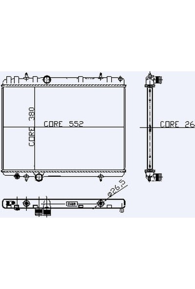 Kale Su Radyatörü Citroen C5 1.6 Hdı Tdı Peugeot 407 1.6 Hdıtdı 2.2 Klr 2054011Ab