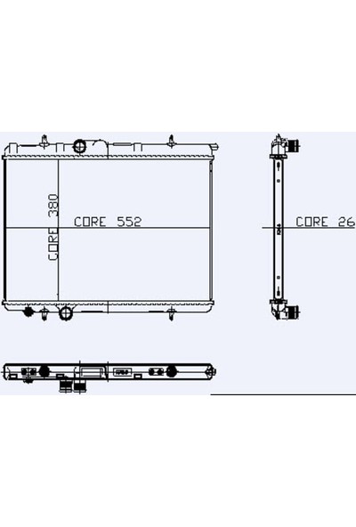 Kale Su Radyatörü Peugeot 206 1.4Hdı Td 1.6I 16V 1.9D 2.0 Hdı Td 2.0I 16V Klr 2056011Ab