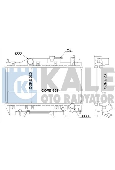 Kale Su Radyatörü Toyota Avensis 9700 