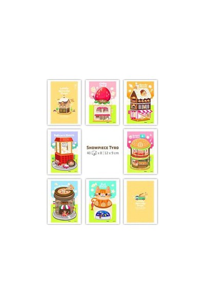 Pintoo 8x40 Parça Paravan Puzzle Sevimli Dükkanlar