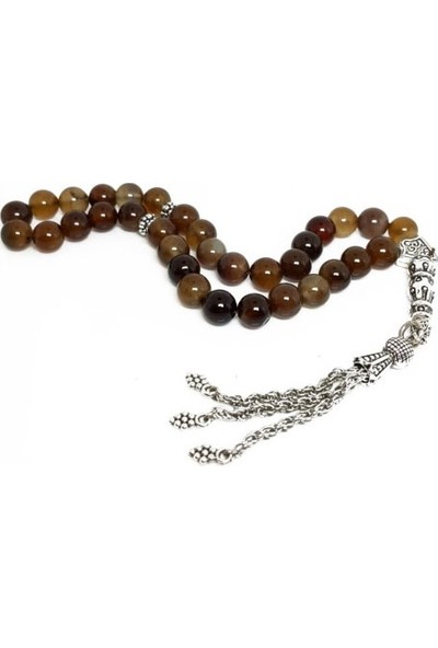 Yeshills Kahverengi Akik Taşlı Erkek Tesbih Yeshills Kahverengi Akik Taşlı Erkek Tesbih