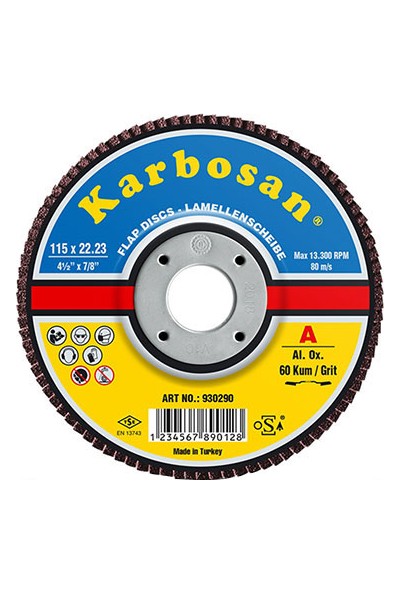 Karbosan 115X22 80 Kum Flap Diskler 10 Adet Karbosan 115X22 80 Kum Flap Diskler 10 Adet