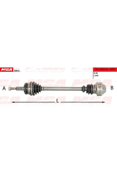 Mga Aks Komple Sol Vw Transporter T5 1.9Tdı Axb Axc Mga 70417