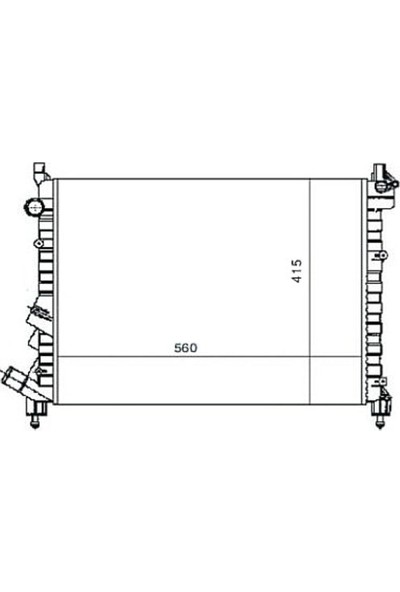 Mga Su Radyatörü Mekanik Renault Laguna I 1.8 2.0 N7Q 2.0 8V F3R 1.6 16V Nac 560X415X23 Mga 80125