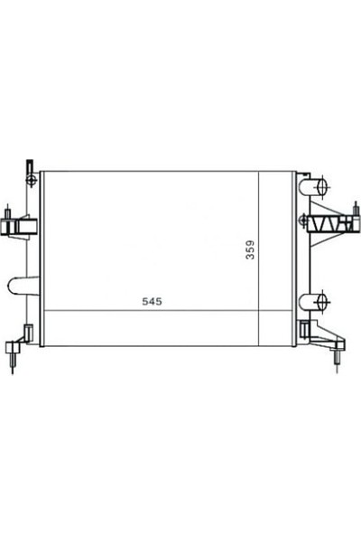 Mga Su Radyatörü Mekanik Opel Corsa 1.2 1.4 01 545X359X23 Mga 80163