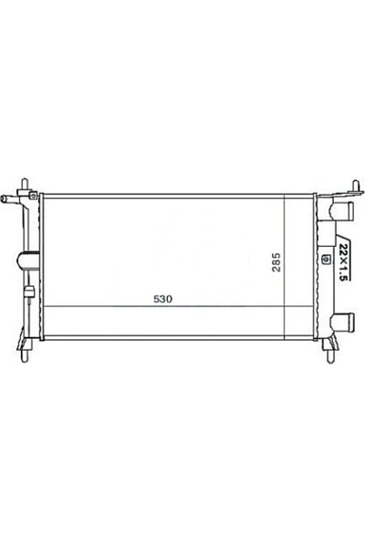 Mga Su Radyatörü Mekanik Opel Corsa B 1.2 8V Nac 530X285X23 Mga 80167