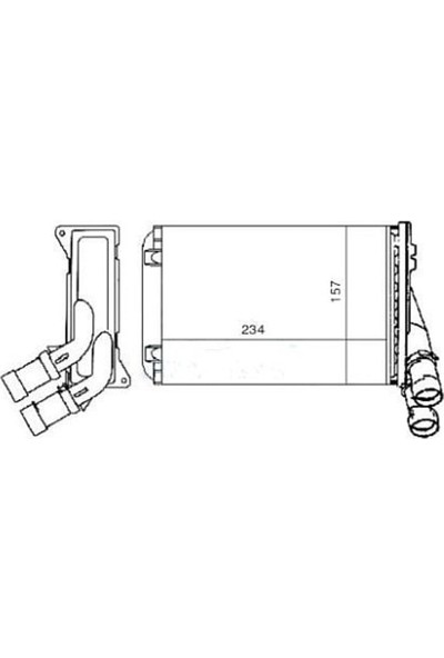 Mga Kalorifer Radyatörü Mekanik Peugeot 306 Citroen Xsantıa Xsara Zx 234X157 Mga 81111