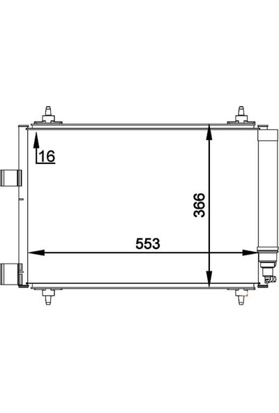 Mga Klima Radyatörü Kondansator Citroen C4 1.6Hdı 04 Peugeot 307 1.4 1.4 16V 1.6 16V 1.4Hdı 1.6Hdı 2.0Hdı 00 Mga 82127