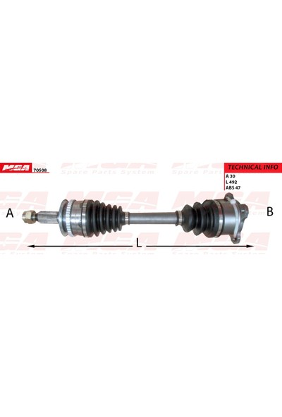Mga Aks Komple Sağ Absli Mitsubishi L200 0611  Mga Aks Komple Sağ Absli Mitsubishi L200 0611