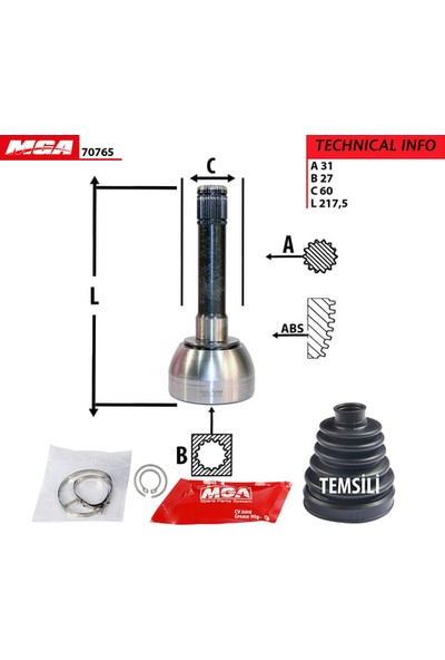 Mga Aks Kafa Dış Nissan Patrol 8897 31X27X60 Mga 70765