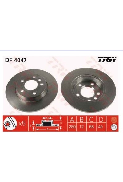Trw Fren Diskleri Arka Transporter Iv 051996 04 Trw Fren Diskleri Arka Transporter Iv 051996 04