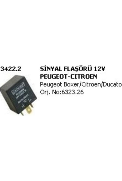 Unuvar Sinyal Flaşör 01422 Peugeot 6323.26 Os Unuvar Sinyal Flaşör 01422 Peugeot 6323.26 Os