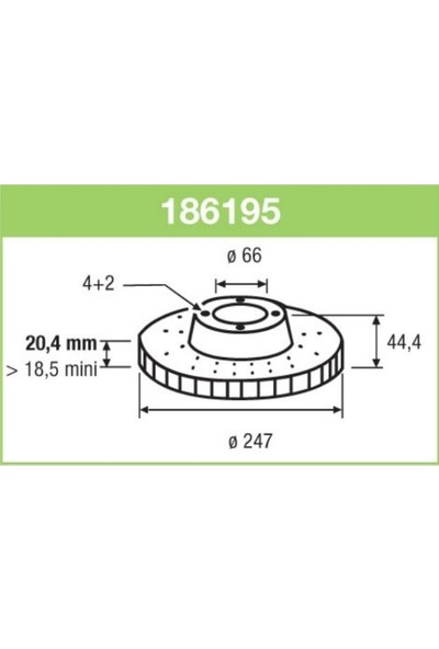 Valeo Fren Diski Ön 4D 247Mm 205 86 94