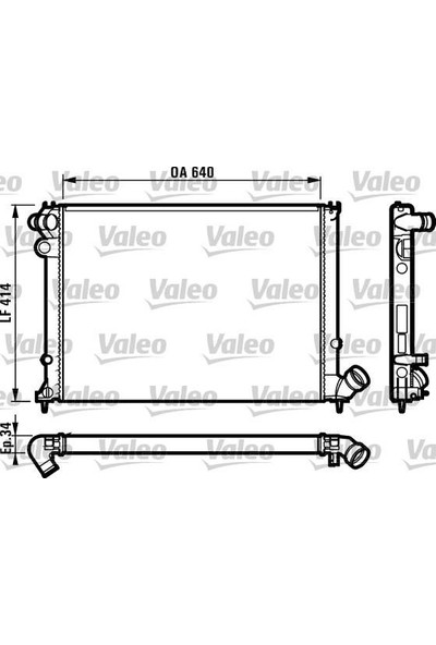 Valeo Su Radyatörü Otomatik Klimalı 406 2.0 16V 9504