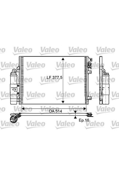 Valeo Kondenser Dacia Logan Sandero Valeo Kondenser Dacia Logan Sandero