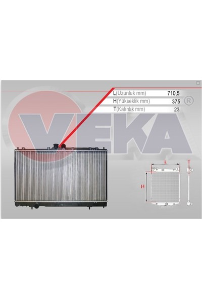 Veka Su Radyatörü Mekanik Mitsubishi Lancer VII Csa 1.6 M T 2003 2007 Veka Su Radyatörü Mekanik Mitsubishi Lancer VII Csa 1.6 M T 2003 2007