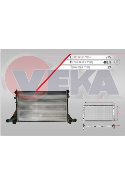 Veka Su Radyatörü Mekanik Renault Master III Fv 2.3 Dcı M T M9T Tek Teker 2010